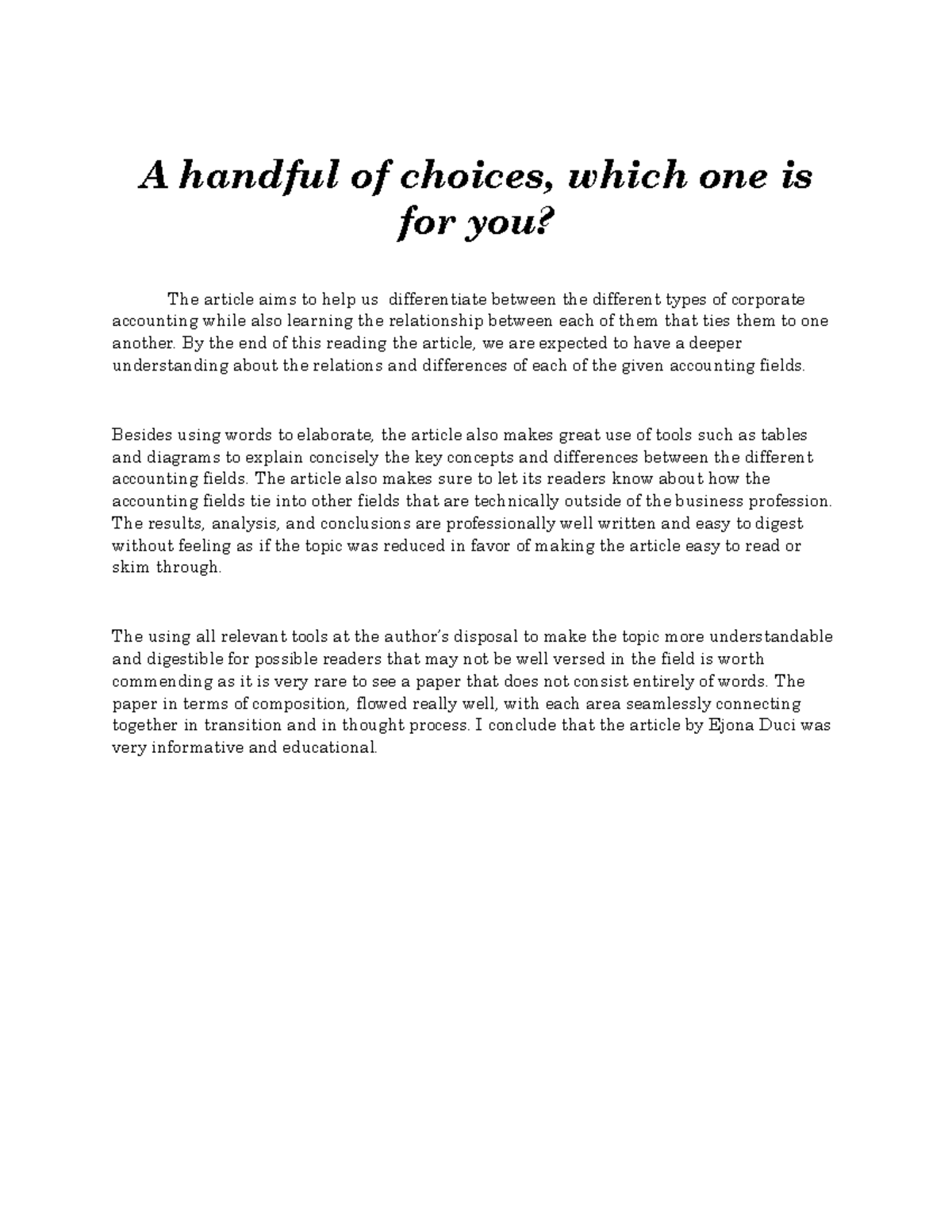 GT1 - Arano Article Review - A handful of choices, which one is for you ...