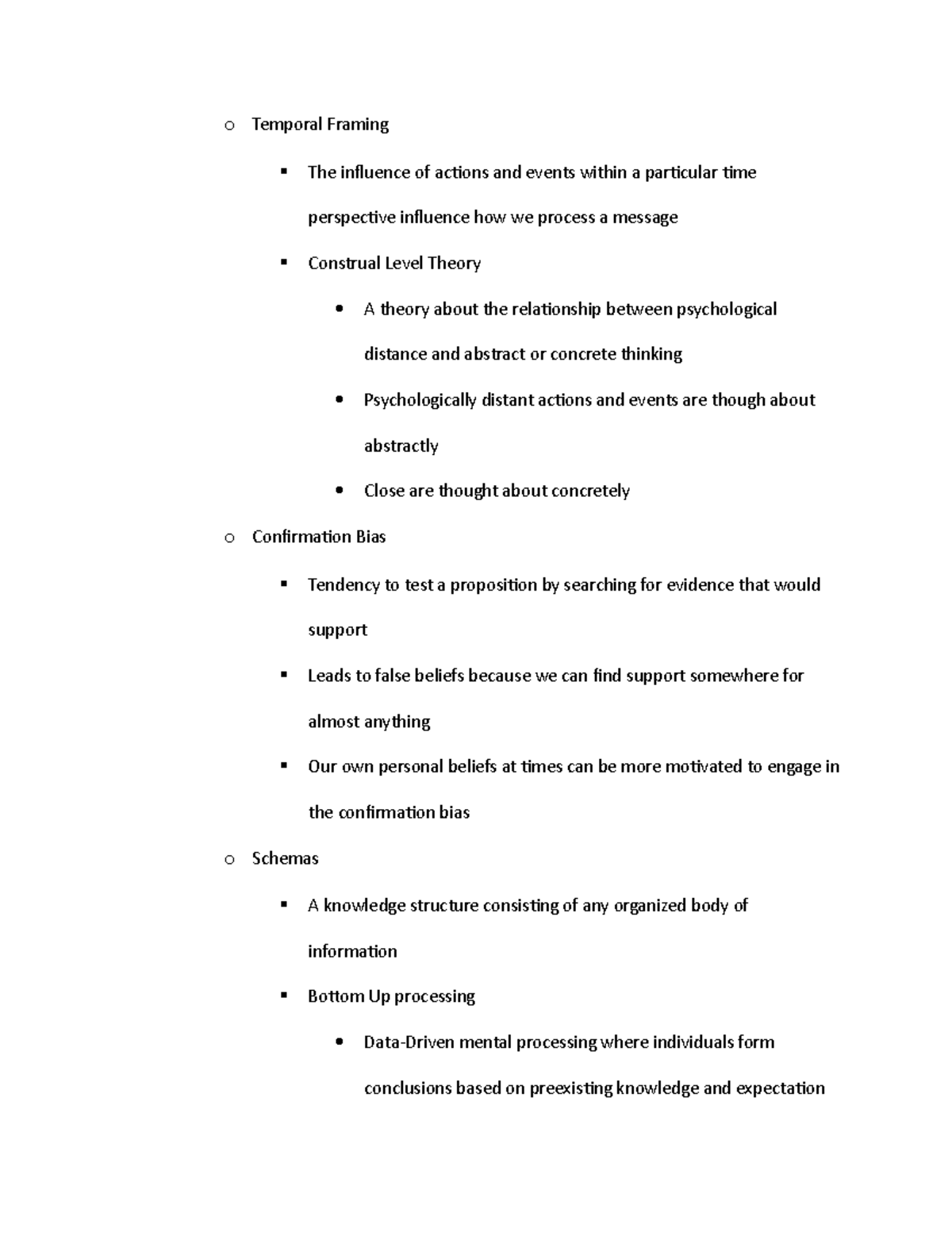 Social Psych Chapter 4; 3 - o Temporal Framing The influence of actions ...