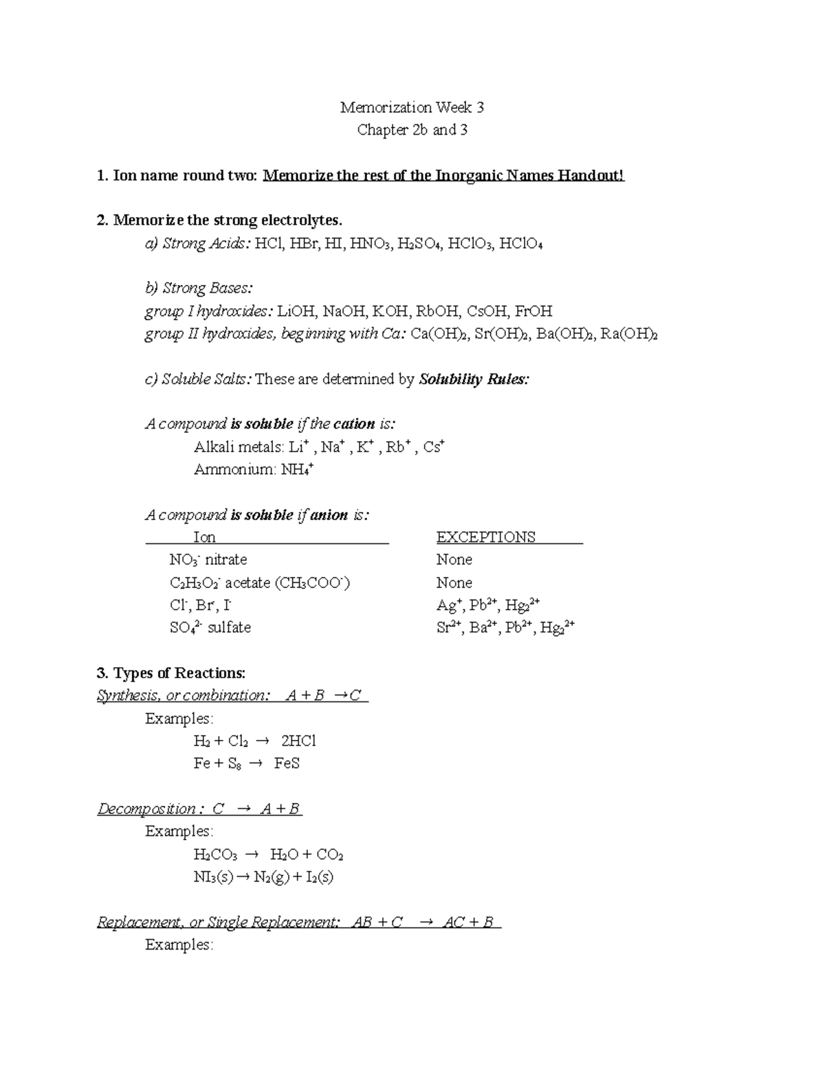 Memorization chapter 2b and 3a - Memorization Week 3 Chapter 2b and 3 ...