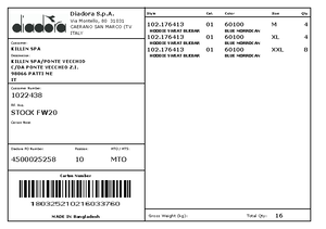 4500025256- Carton Sticker - Diadora S.p. Via Montello, 80 31031 ...