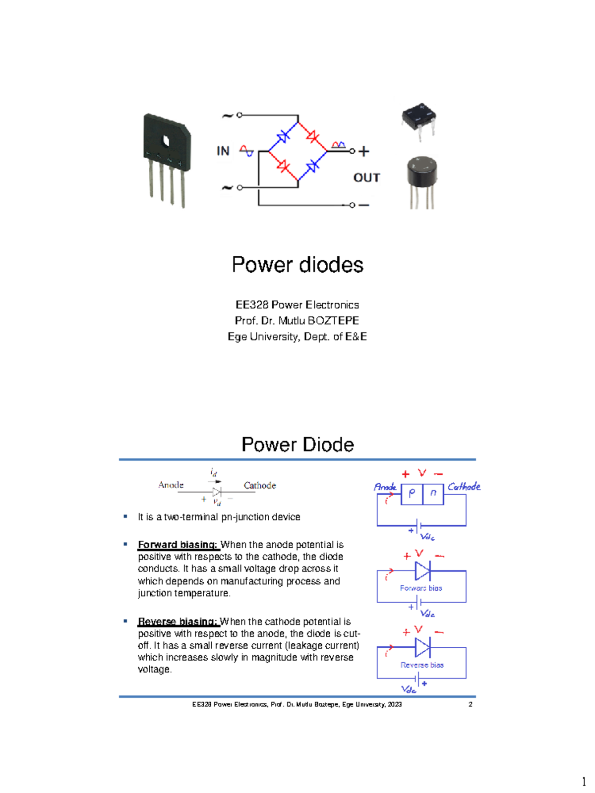 L4 Power diodes 2 - Power diodes EE328 Power Electronics Prof. Dr ...