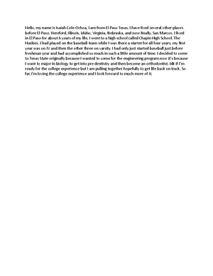 Notes 1 - Sherri Mora, Politcal Science 2310 - Essential Elements of a ...