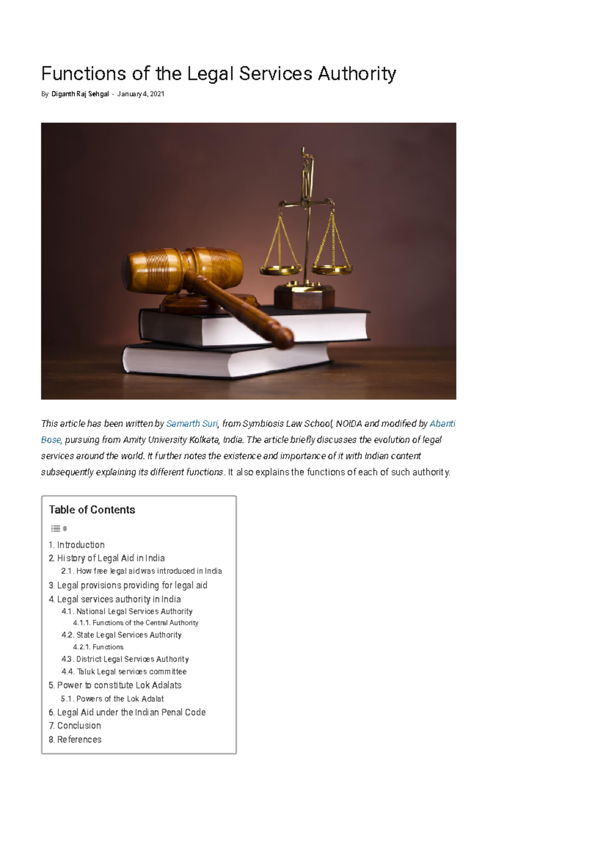 Functions of the Legal Services Authority - i Pleaders - Functions of ...