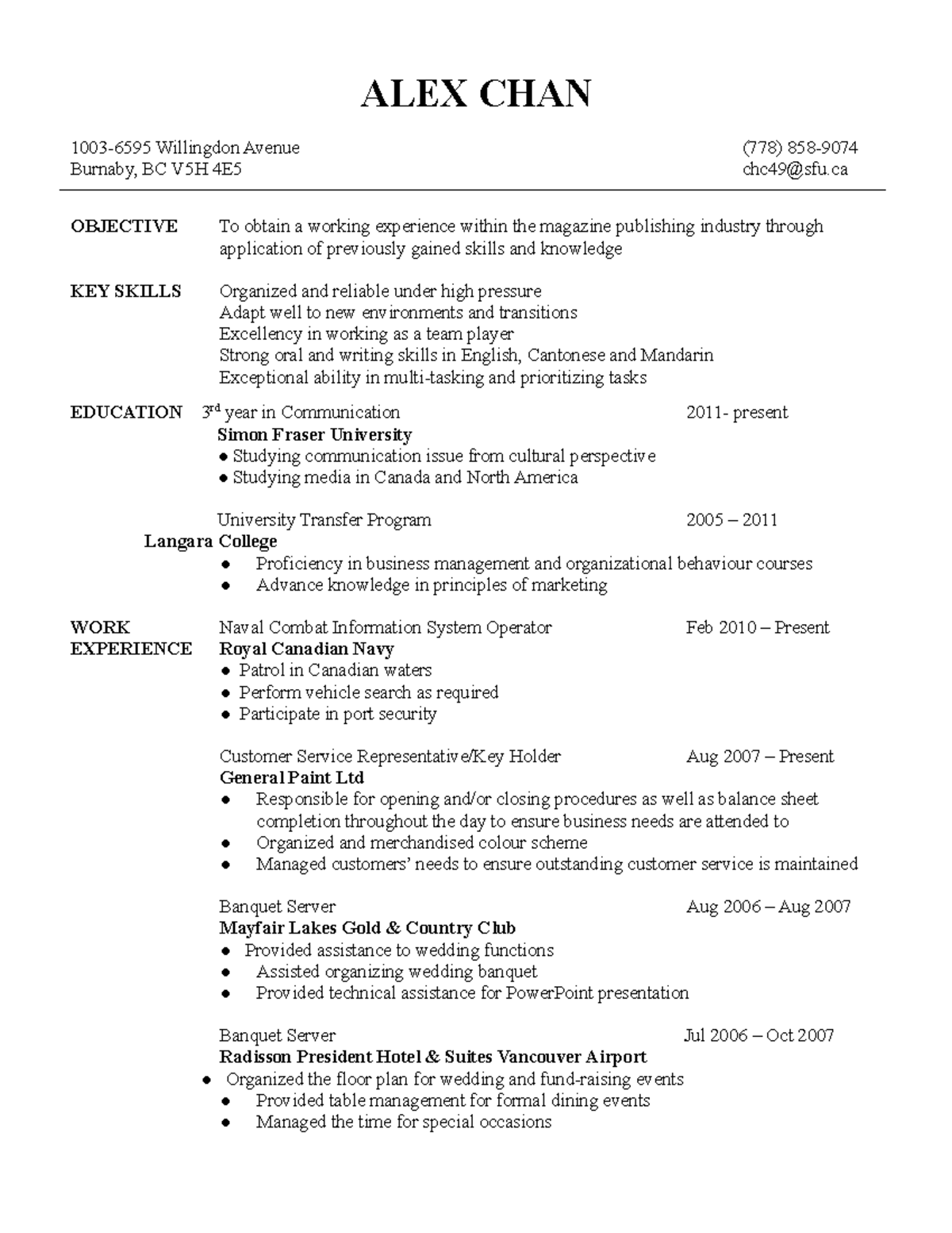 Alex Ching Ho Chan - dsdsdsdsdads - ALEX CHAN 1003-6595 Willingdon ...