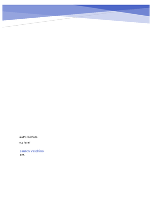 Math Report - Mathematical Methods IA1: Problem Solving and Modelling Task Introduction The ...