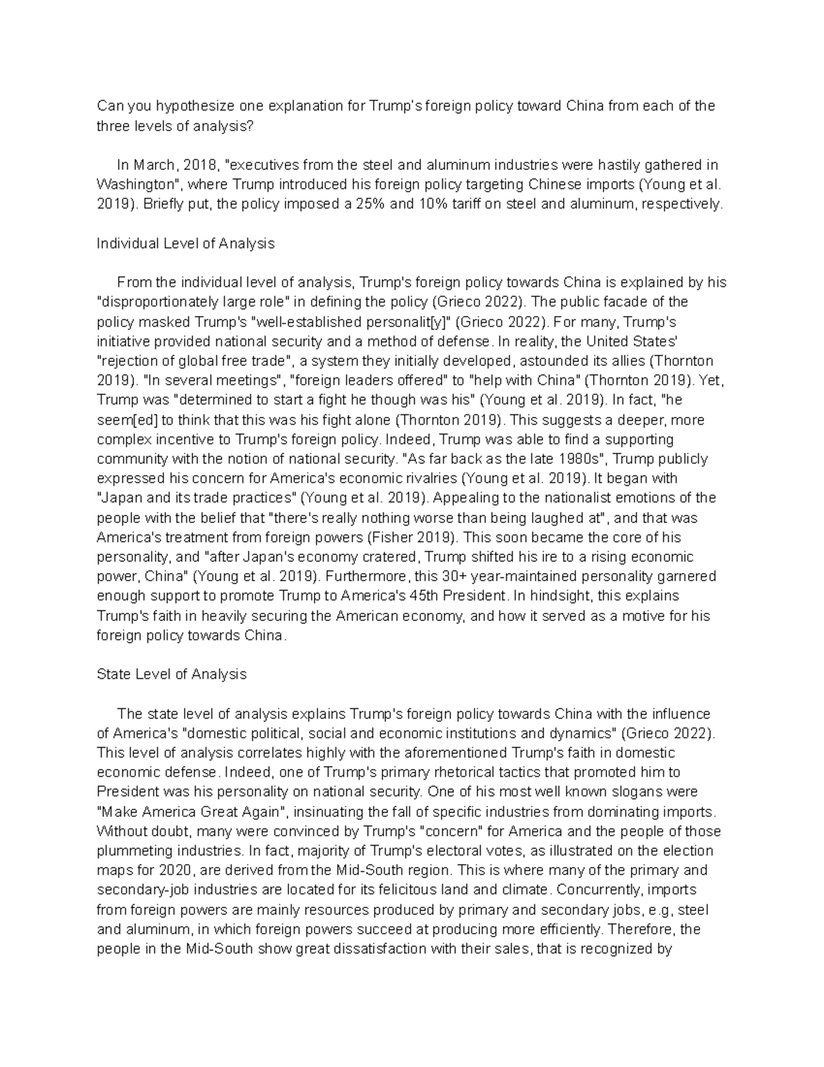 POLS1160 Discussion Post Module #6 - Can you hypothesize one ...