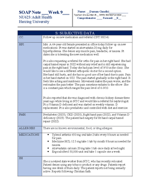 SOAP 631 Women - SOAP NOTE SAMPLE You need to have your typhon ...
