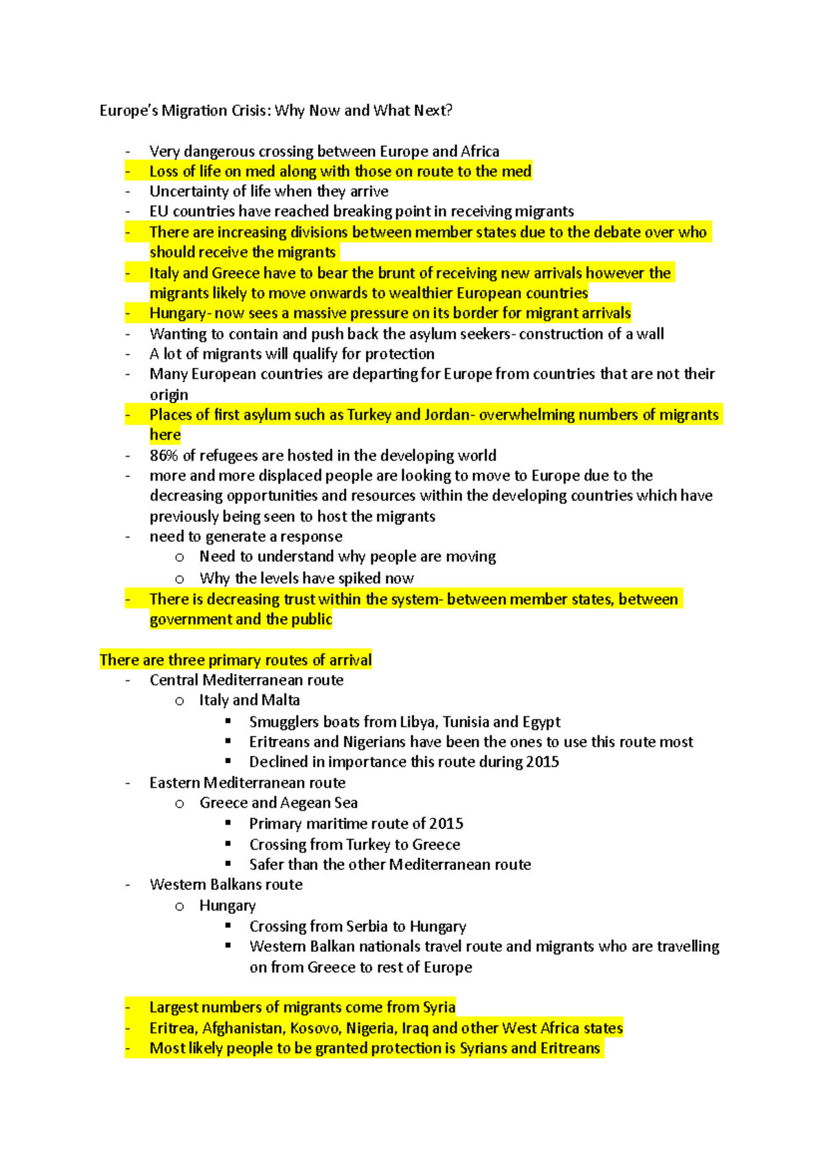 Europe’s Migration Crisis - Migration Crisis: Why Now and What Next ...