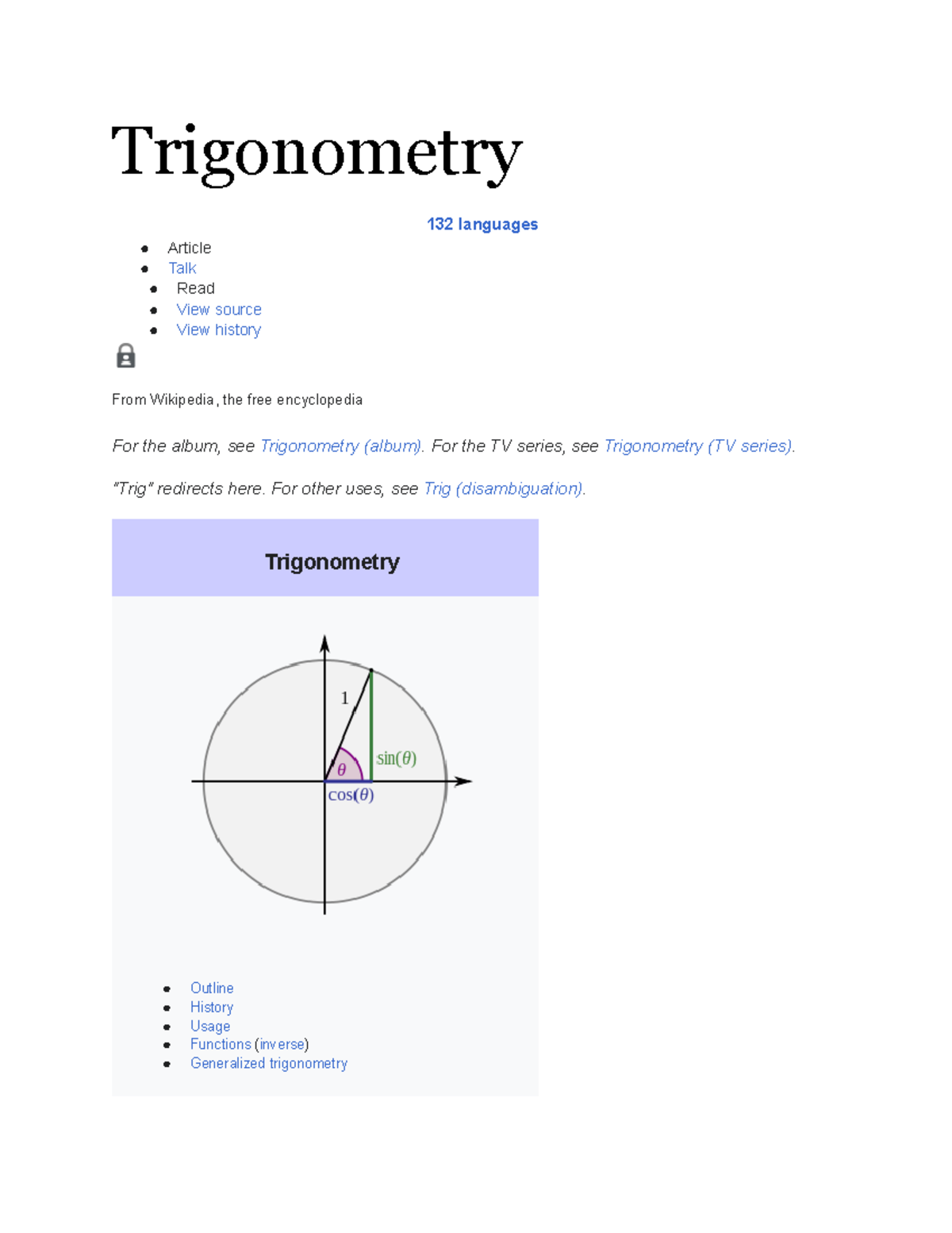 Summary of Belgium - Trigonometry 132 languages Article Talk Read View source View history - Studocu