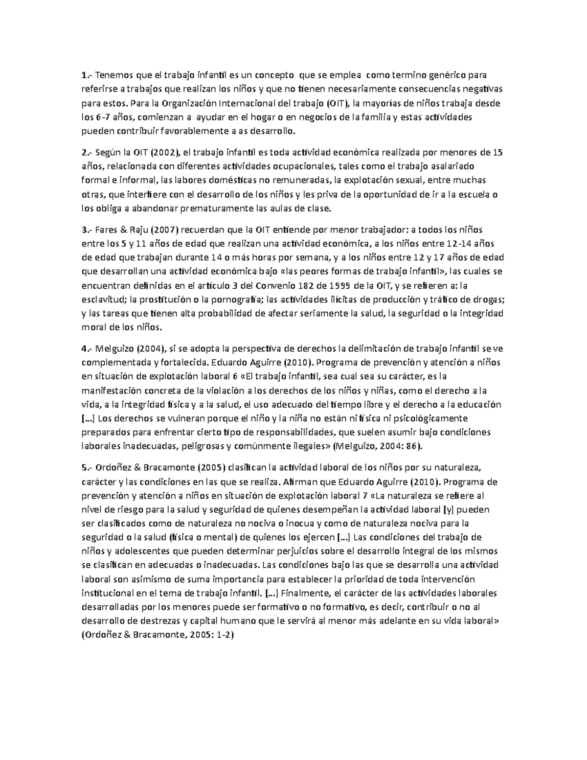 Adasdas - asdasdasdasd - 1.- Tenemos que el trabajo infantil es un ...