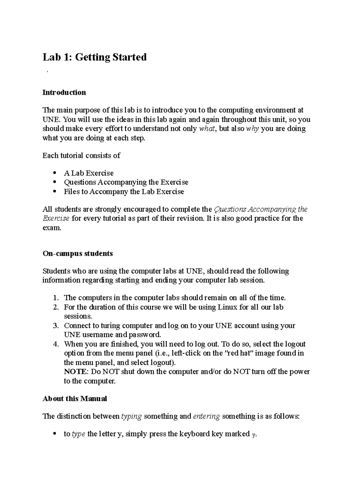 COMP131 Lab 1 - Getting Started - Lab 1: Getting Started Introduction The main purpose of this ...