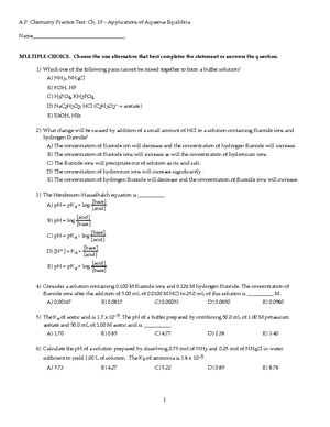 Chemistry formula sheet - Chemistry formula sheet Chapter 13 ...