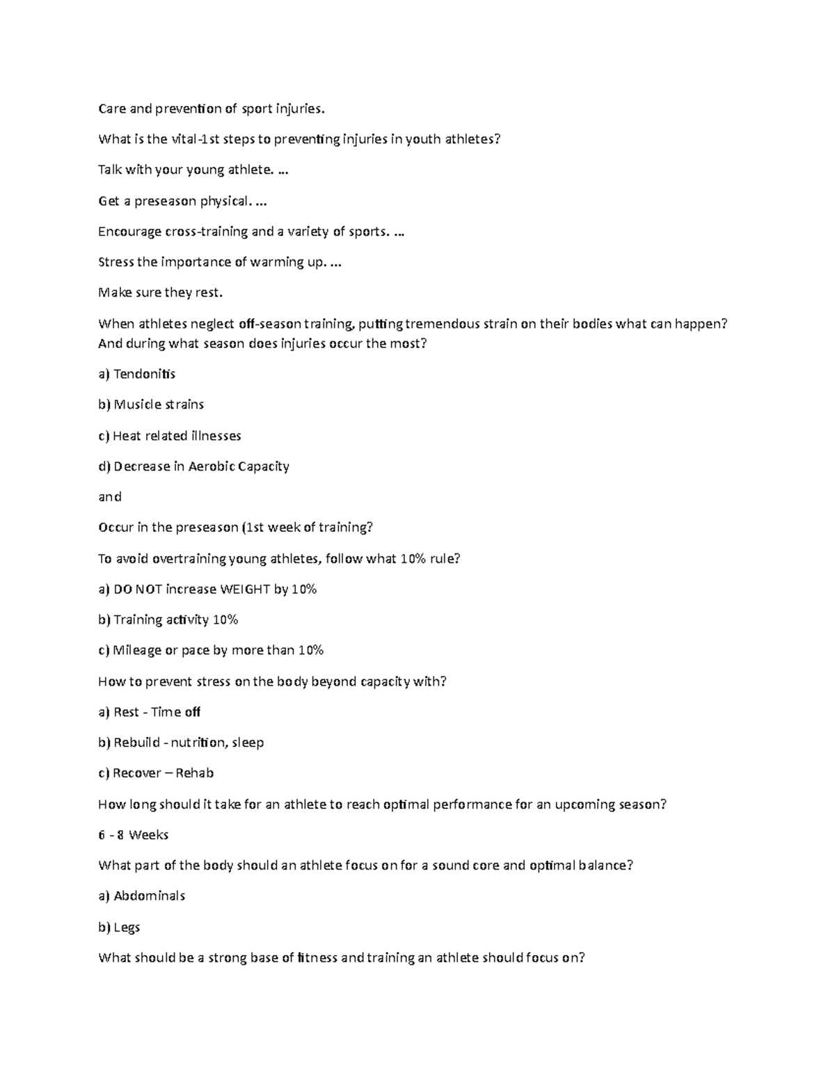 Care and prevention of sport injuries work - What is the vital-1st ...