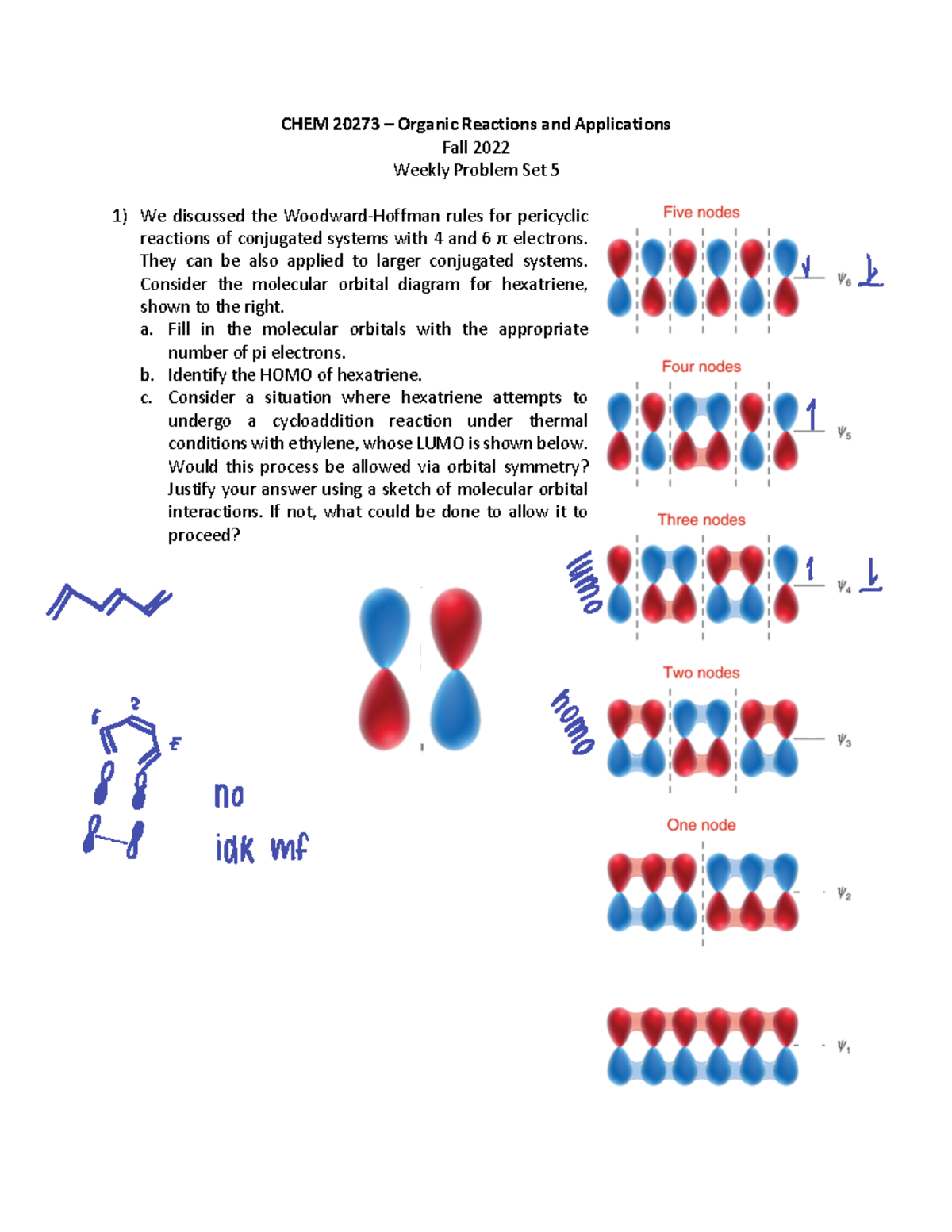 CHEM+20273+Written+Problem+Set+5 2 - CHEM 20273 – Organic Reactions and ...