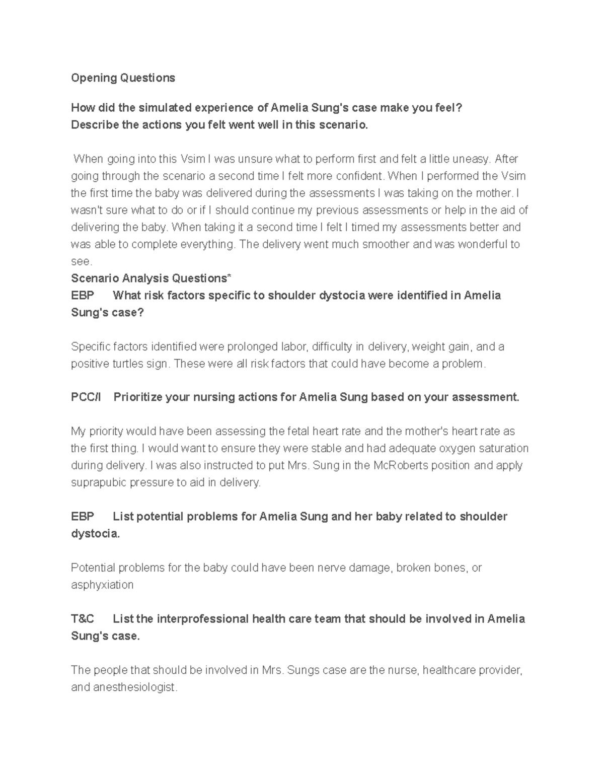 Vsim 1 Amelia Sung - vsim - Opening Questions How did the simulated ...