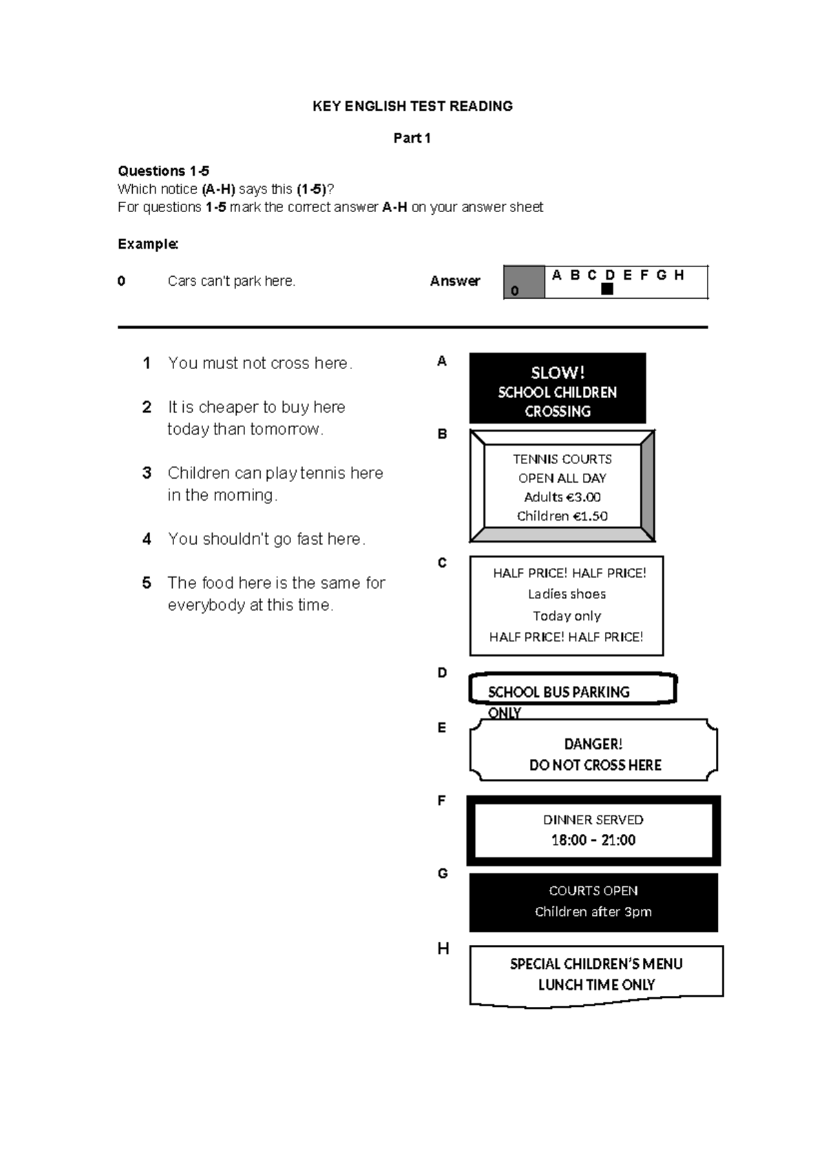 Eslprintables 2008 111619341537815023 - KEY ENGLISH TEST READING Part 1 ...