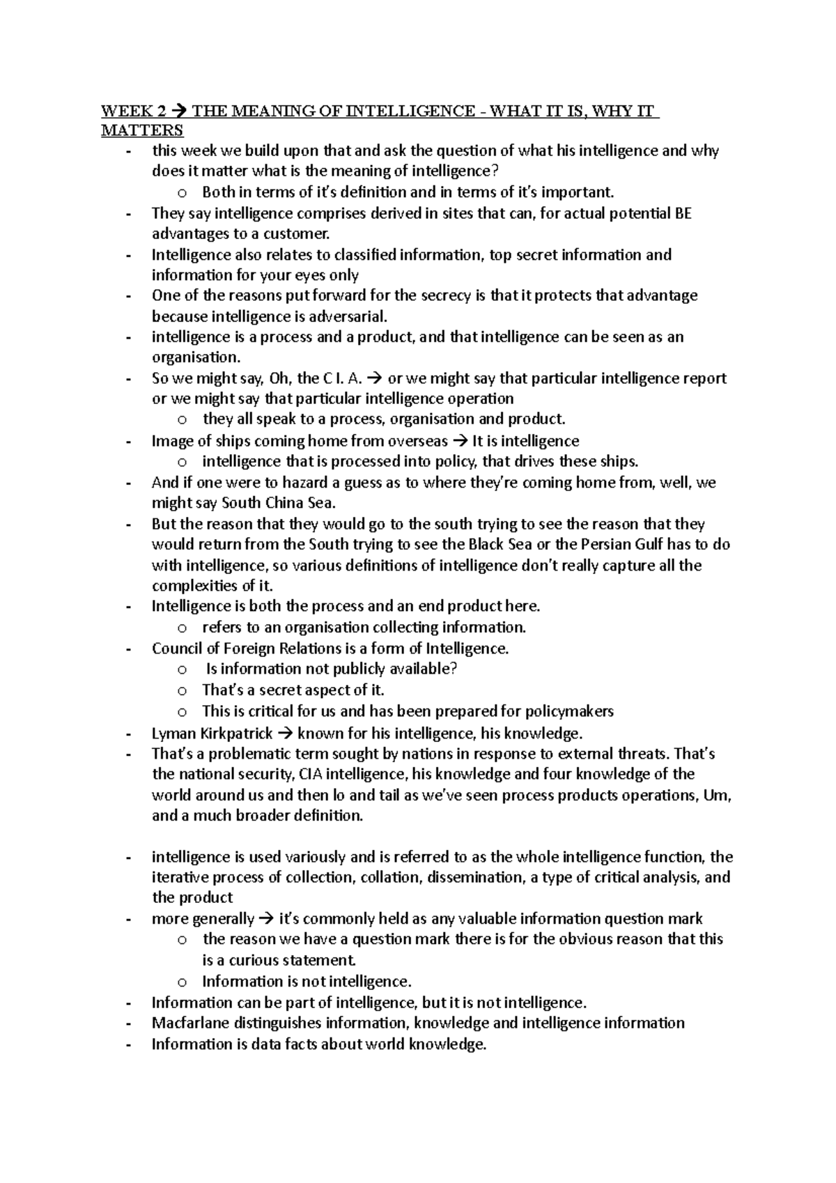 Lecture Transcript - WEEK 2 THE MEANING OF INTELLIGENCE - WHAT IT IS ...