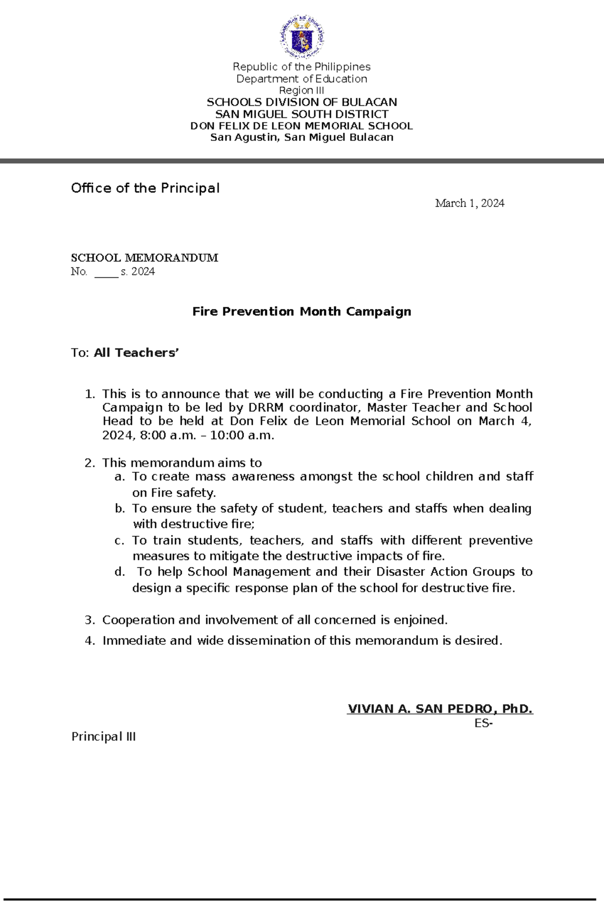 Dfdlms - Fire Prevention Month Campaign - Department of Education ...