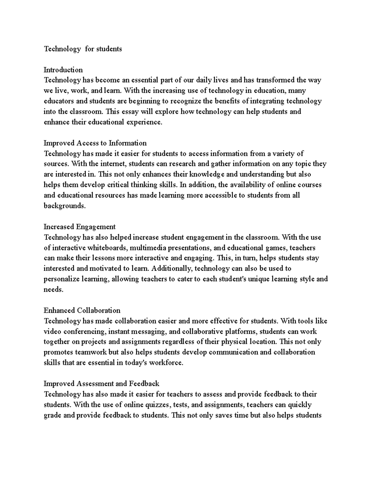 Technology for students - Technology for students Introduction ...