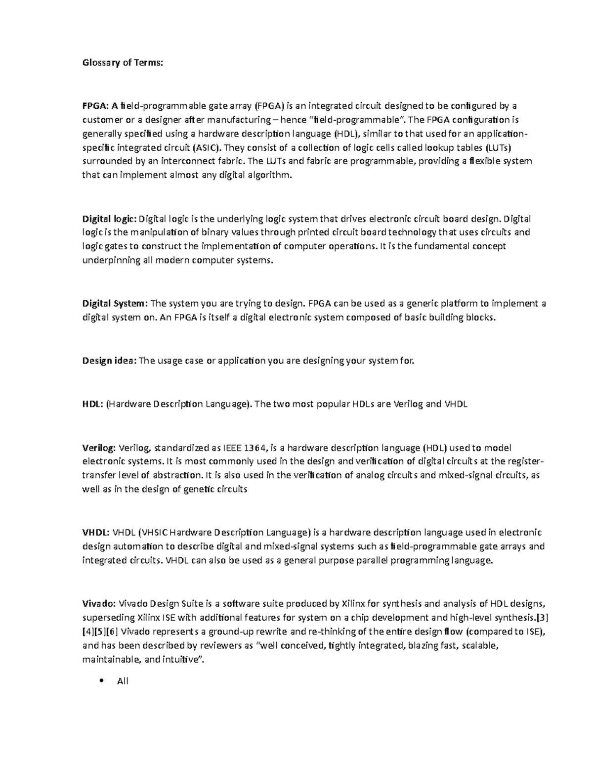 Glossary of Terms - Koncha cite vnature - Glossary of Terms: FPGA: A field-programmable gate ...