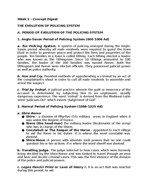 Theories and Principles of Police Service - LEA 1 LAW ENFORCEMENT ...