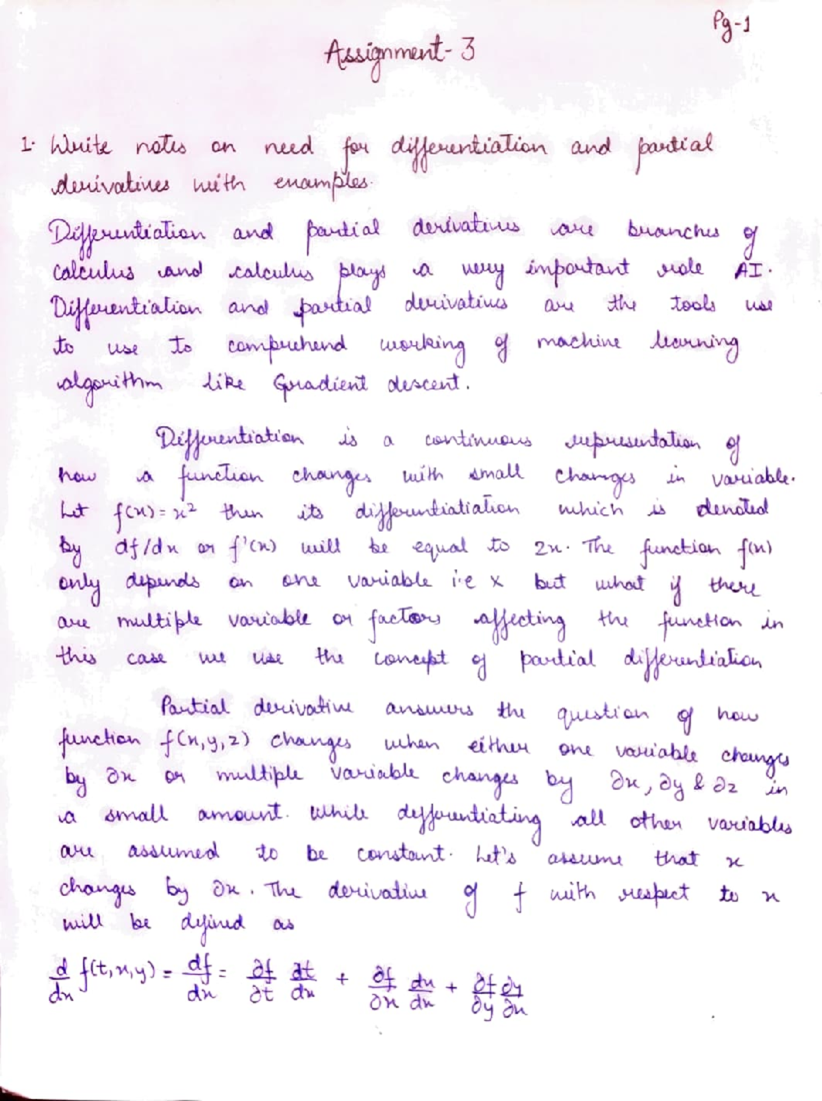 A.I Assignment 3 Solutions - tignt 1 huite nols on nud ####### fo dleertialion ad padial divati ...