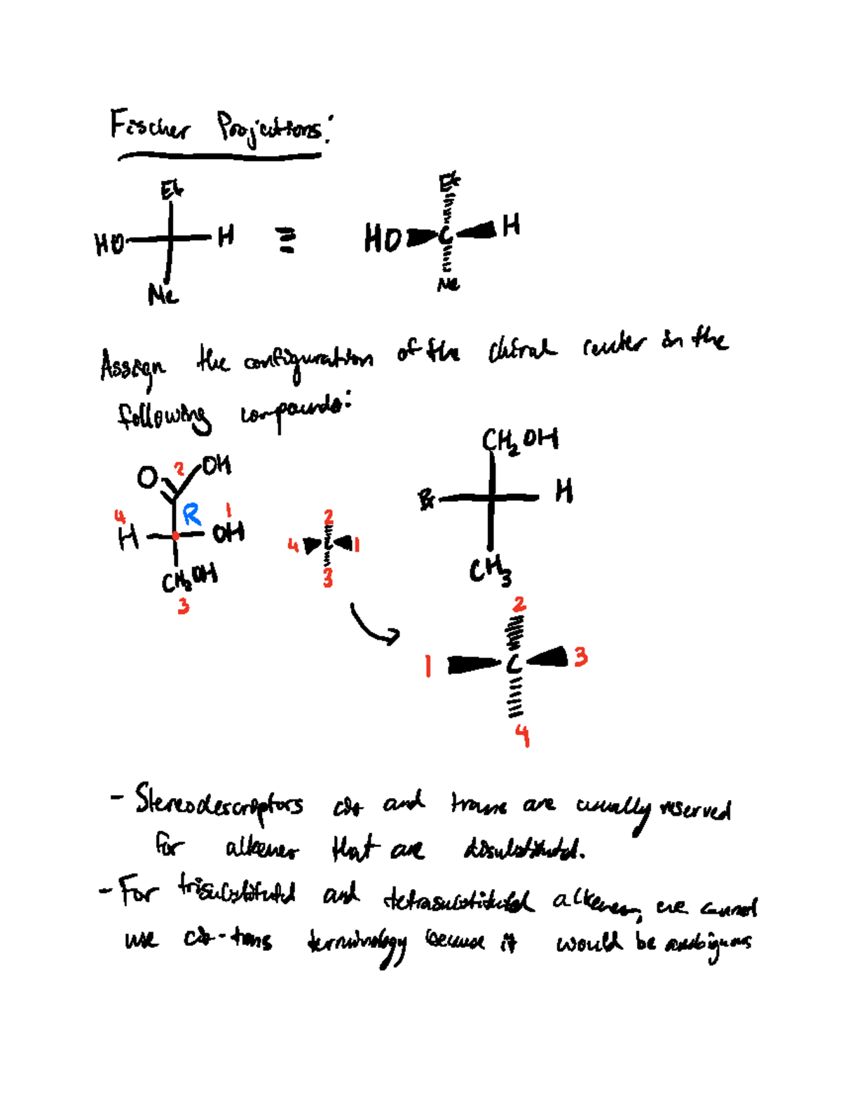 Fischer Projections - CHEM 2510 - Studocu