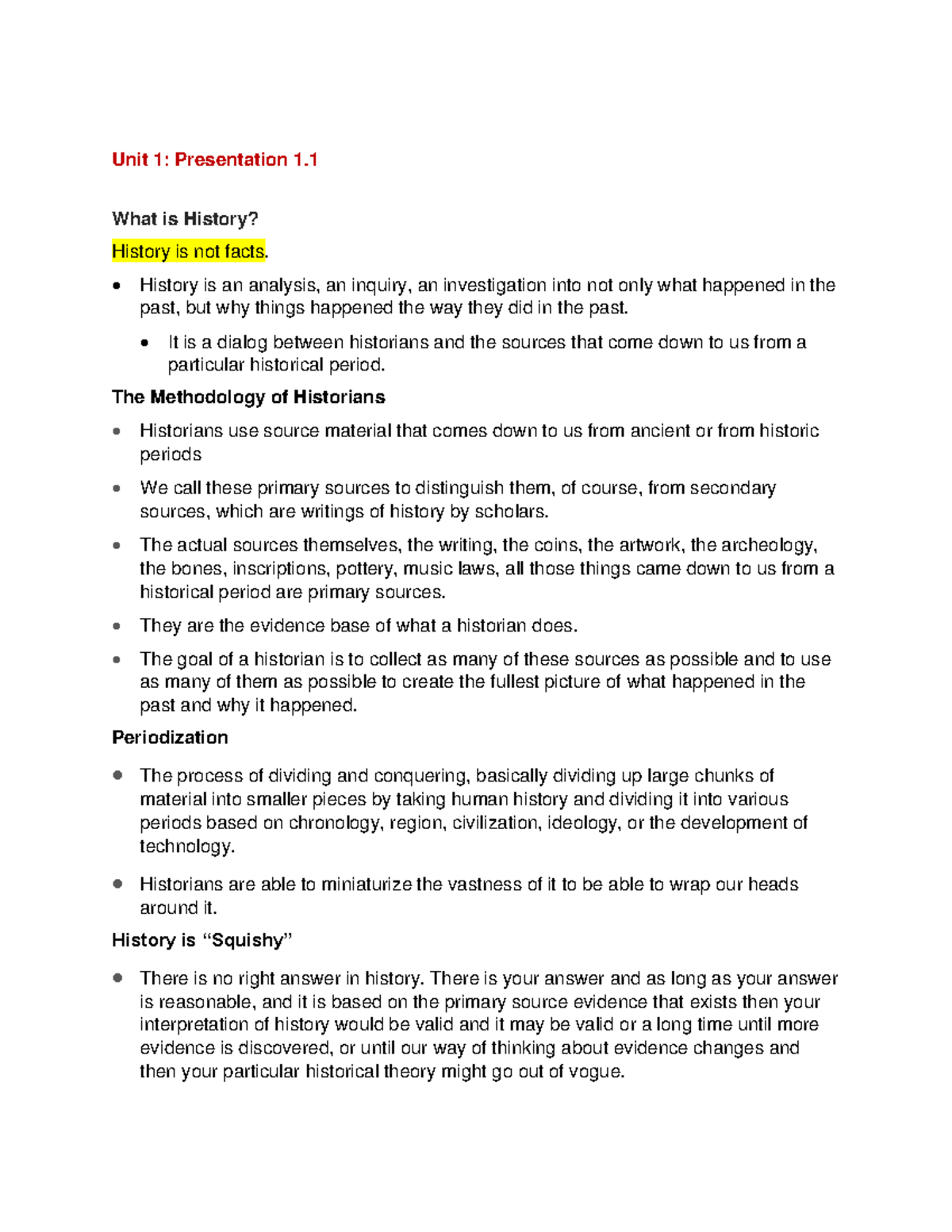 Ekko - Unit 1 presentation 1.1 notes - Survey of Early World History ...