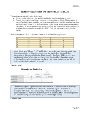 Pryor Homework SPSS Fundamentals Template - HOMEWORK: SPSS FUNDAMENTALS ...