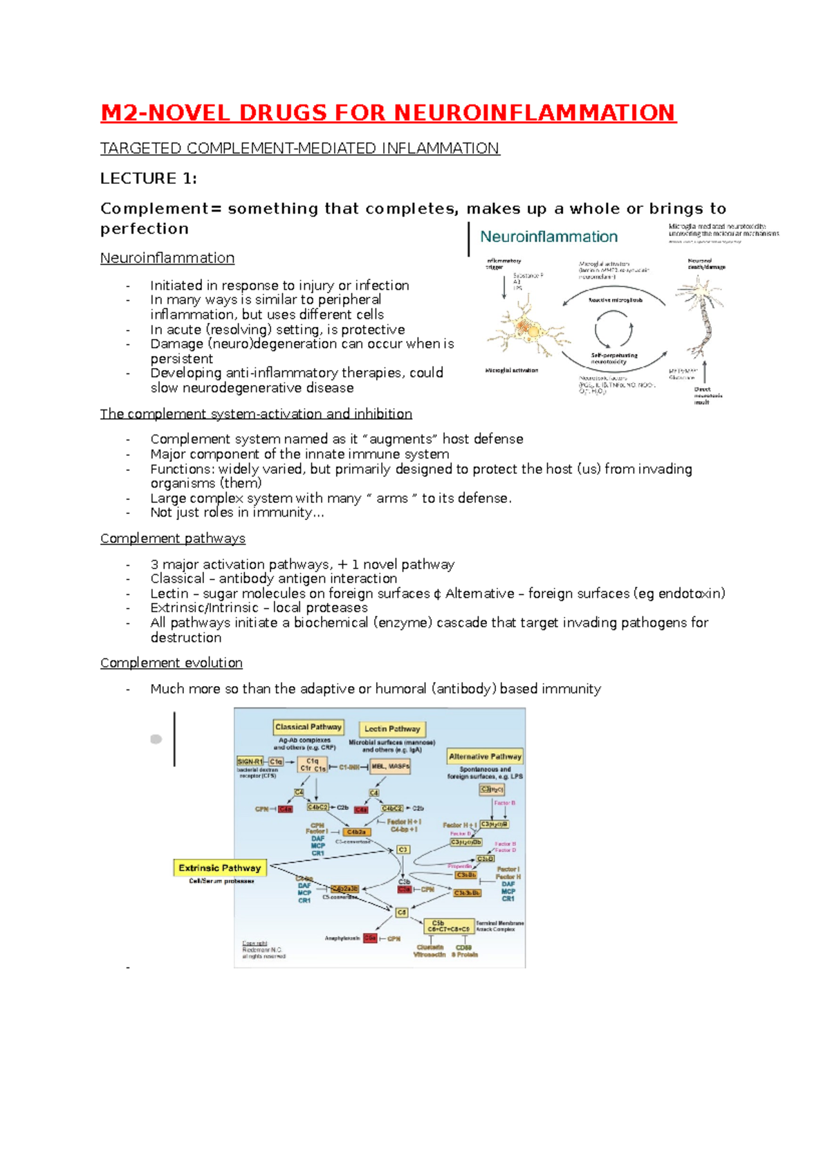 BIOM3402 Novel Drugs FOR Neuroinflammation - M2-NOVEL DRUGS FOR ...