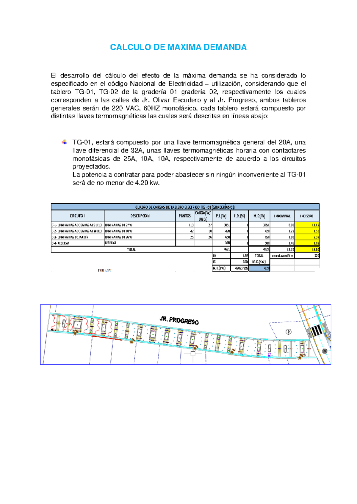 04.1 CAL.MAX. Demandafactibilidad ELEC - CALCULO DE MAXIMA DEMANDA El ...