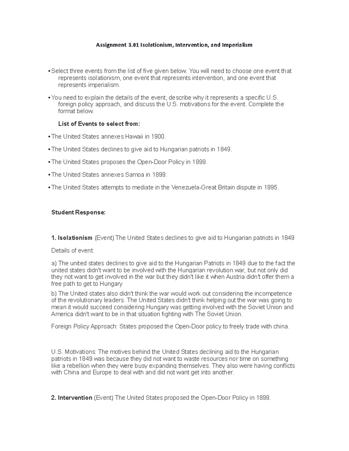 3.01+Isolation+Imperialism+Intervention+Updated - Assignment 3 ...