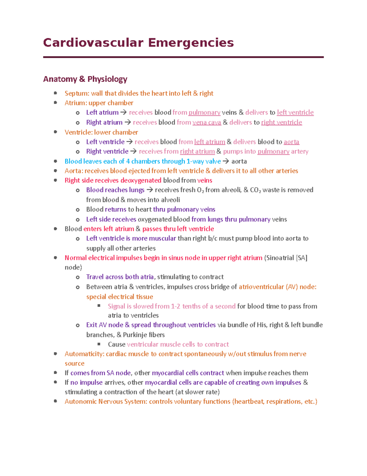 16Cardiovascular Emergencies - Cardiovascular Emergencies Anatomy ...