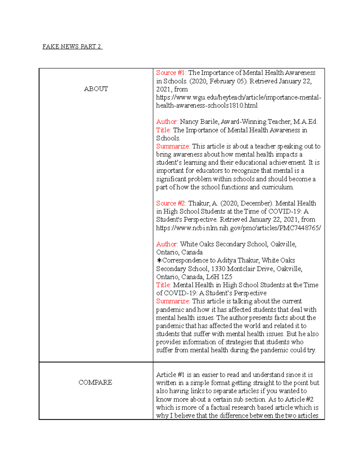 FAKE NEWS PART 2 - course assignment - FAKE NEWS PART 2 ABOUT Source #1 ...