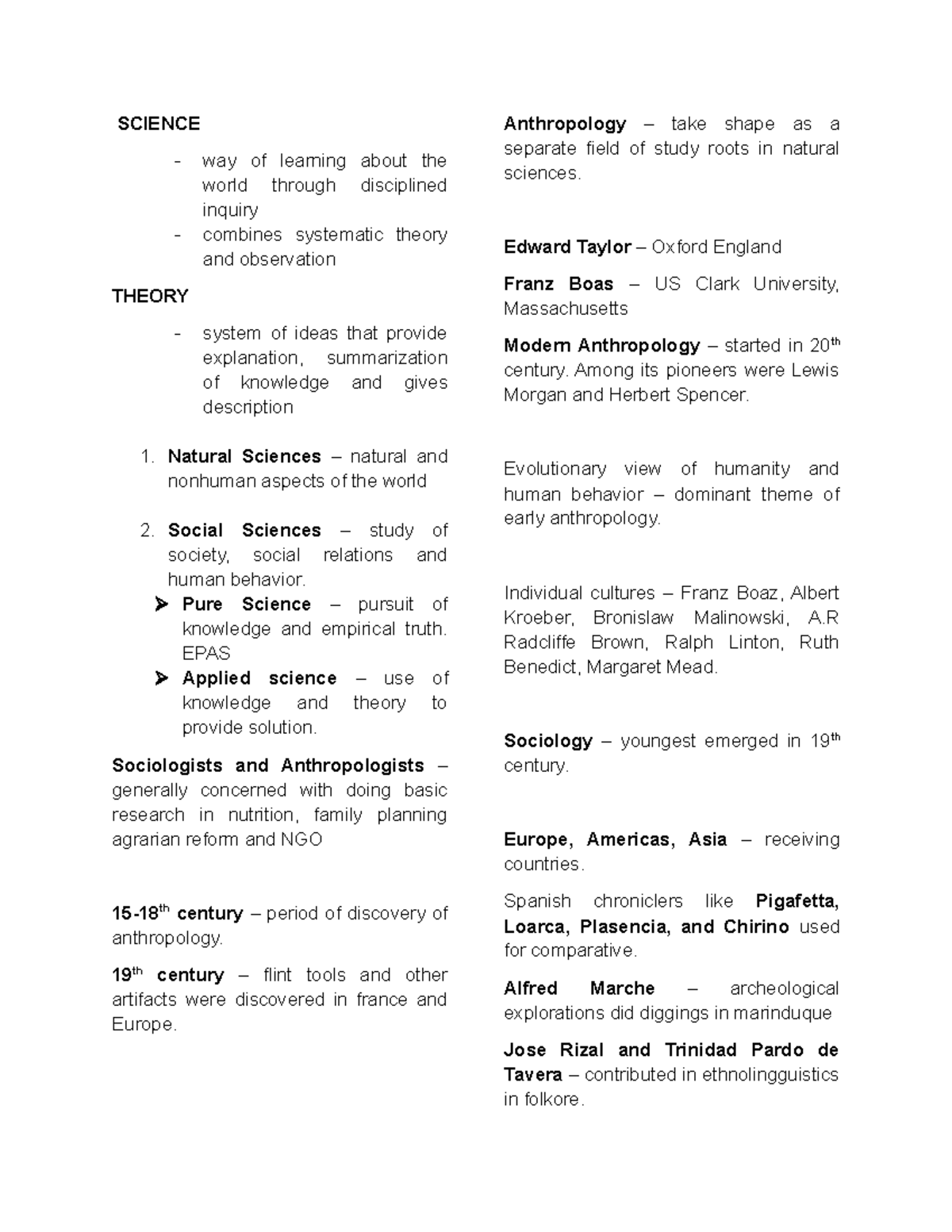 SOC SCI Reviewer - n/a - SCIENCE way of learning about the world through disciplined inquiry ...