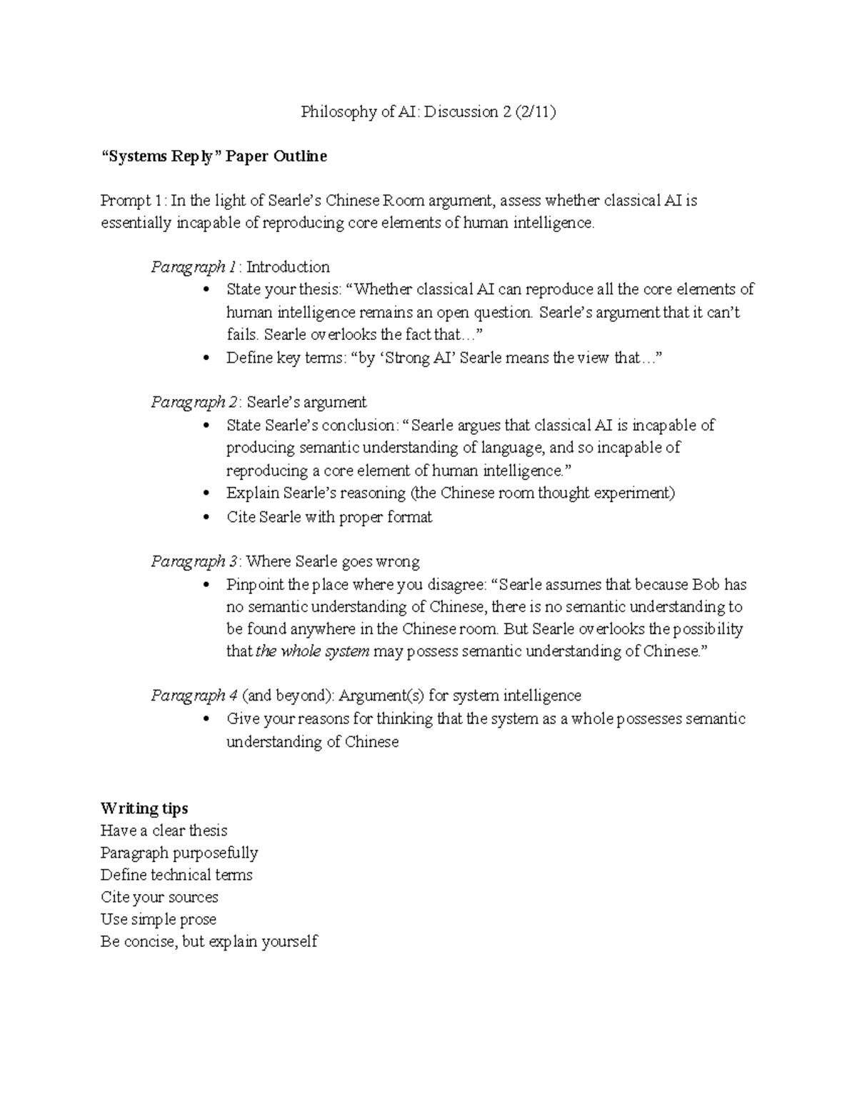 2-11 Handout - Structure of an essay - PHIL 2660 - UVA - Studocu