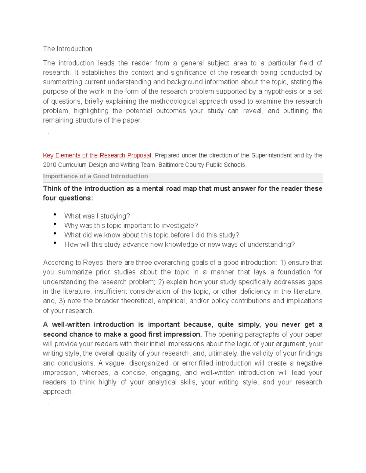 4 - introduction - The Introduction The introduction leads the reader ...