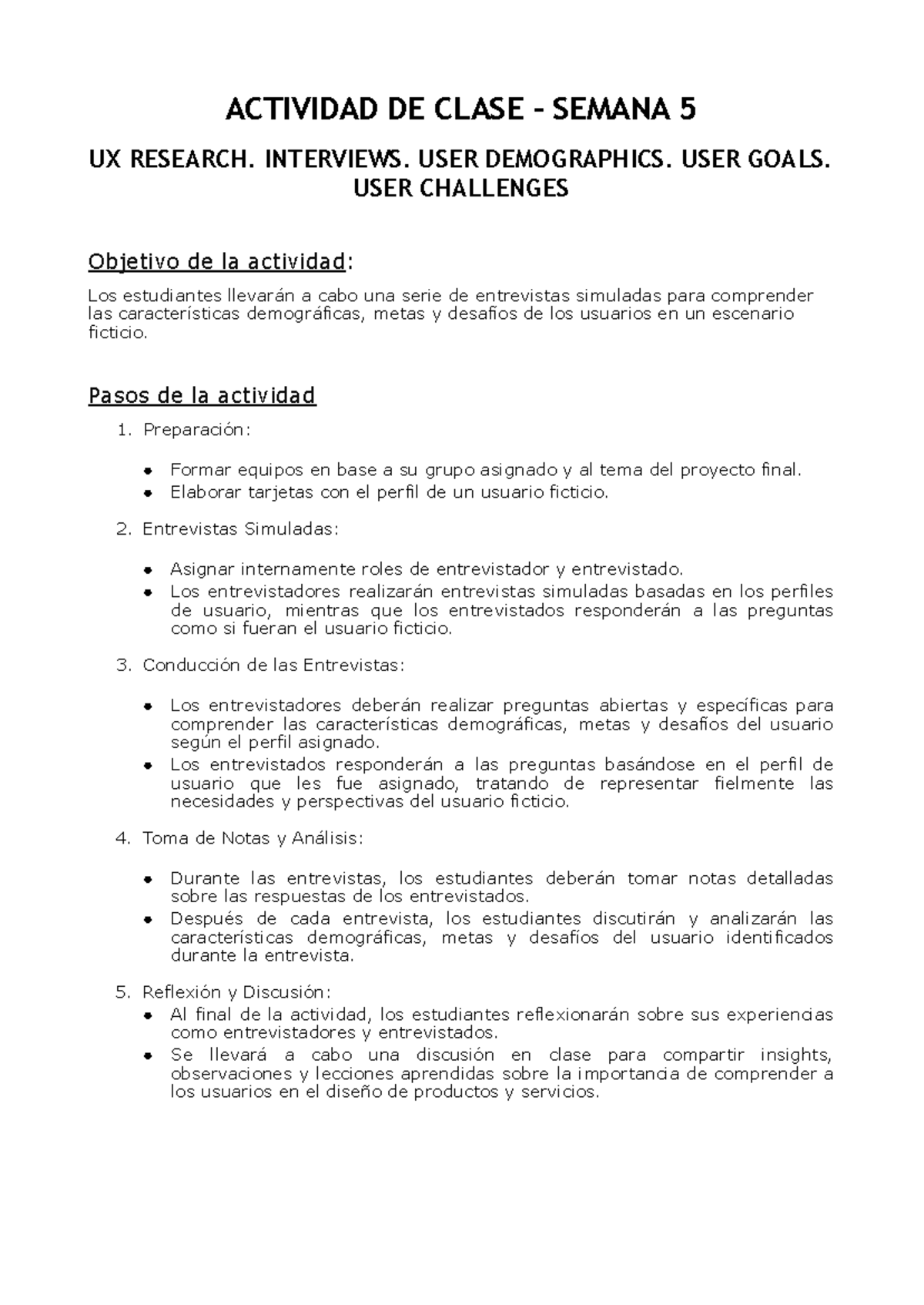 Actividad de Clase 5 - TRABAJO EN GRUPO - ACTIVIDAD DE CLASE – SEMANA 5 ...