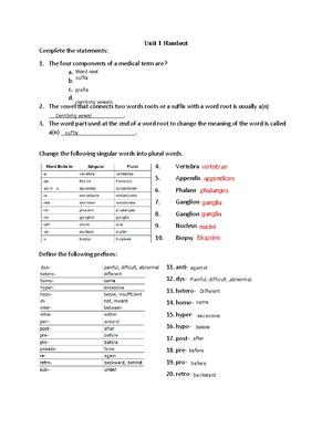 Unit 4 Musculoskeletal Notes - Unit 4 : Musculoskeletal System Learning ...