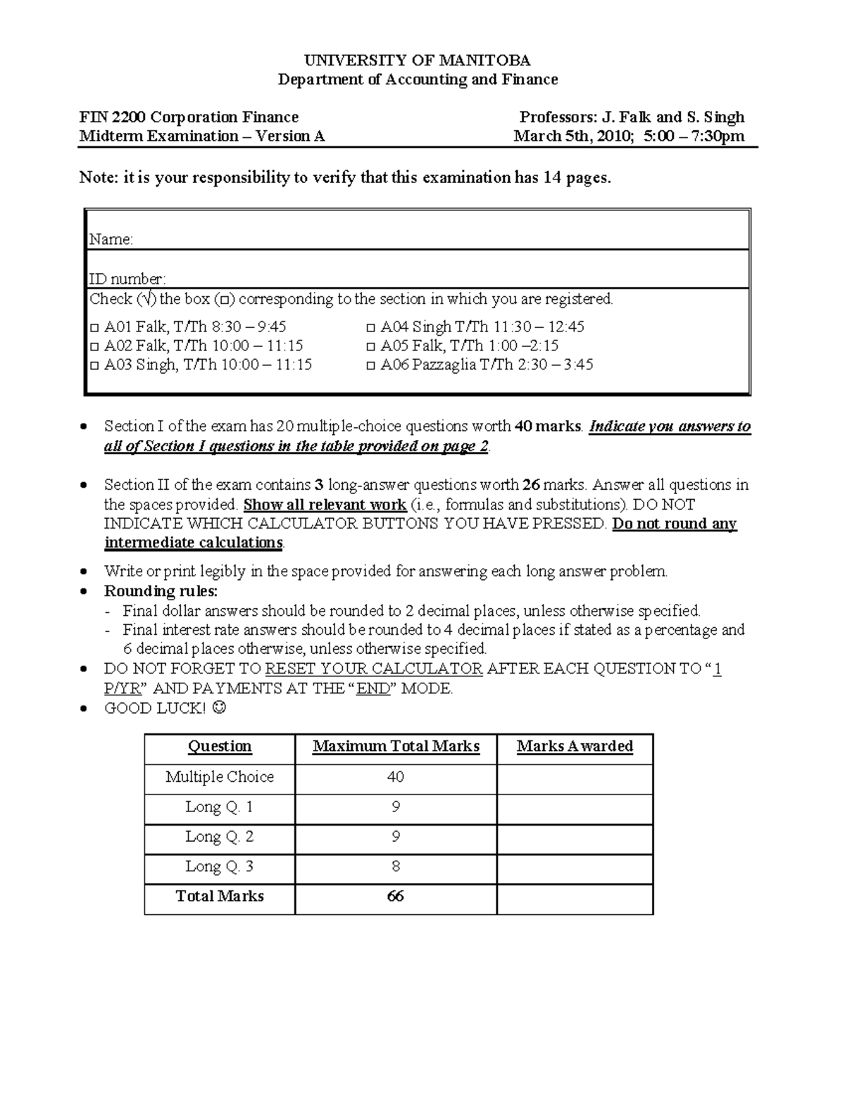 FIN 2200 Sample midterm 4 - Warning: Popup annotation has a missing or invalid parent annotation ...