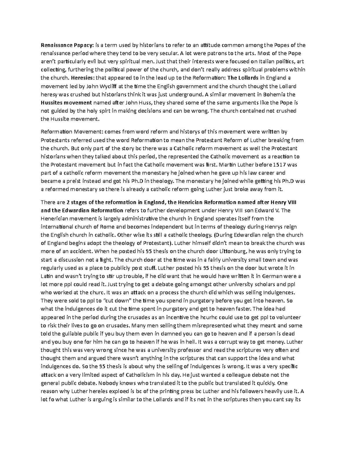 Henry 8 still HIST3345 11-13 - Renaissance Papacy: is a term used by ...