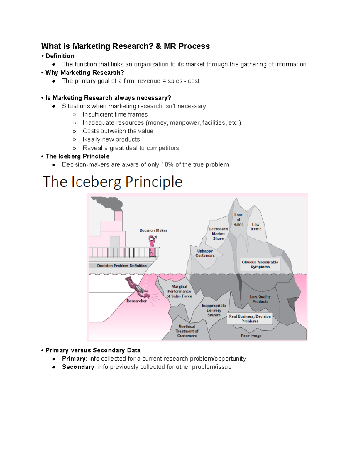 Mktg 470 study guide - Professor Park - What is Marketing Research ...