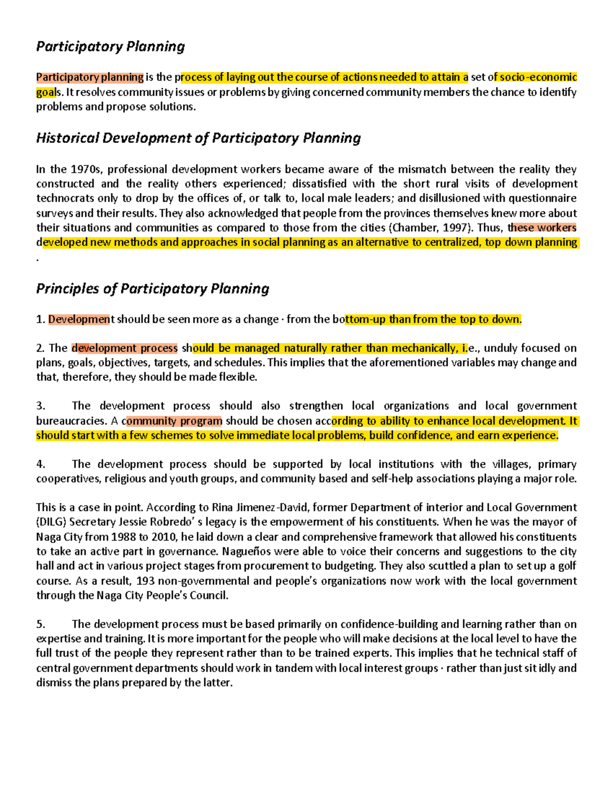 Participatory Planning - Participatory Planning Participatory planning ...
