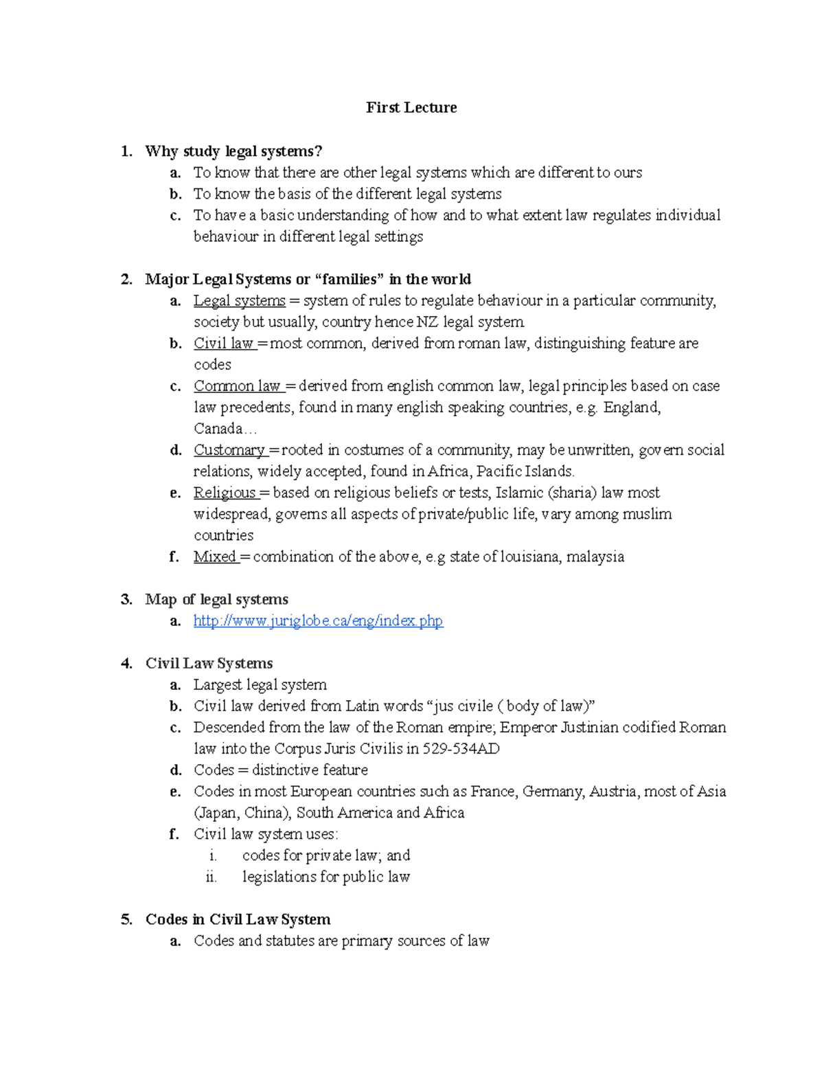 Comparative Law - Legal Systems of the World - ALL Lectures + Tutorials ...