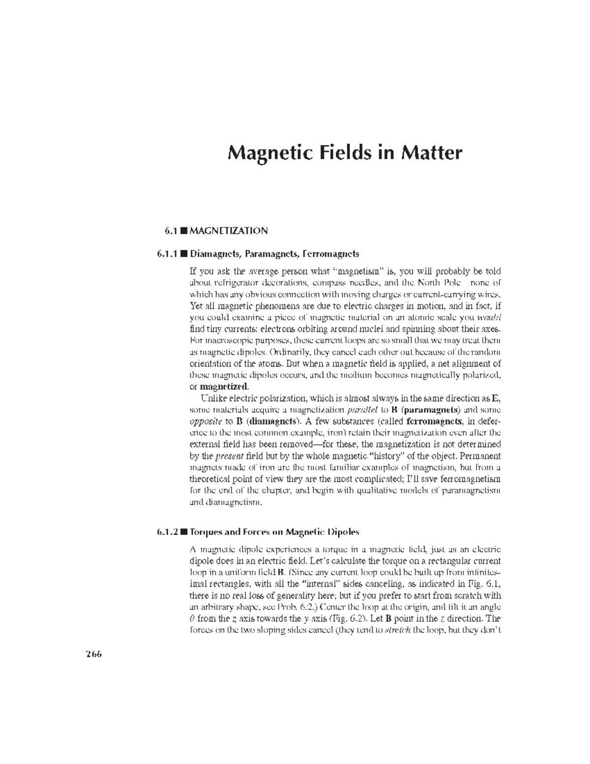 6 Magnetic Fields in Matter - PHYS 401 - Studocu