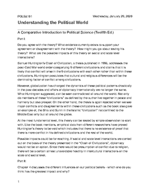 Political Science 101 Chapter 1 - Bellevue College - Political Science ...