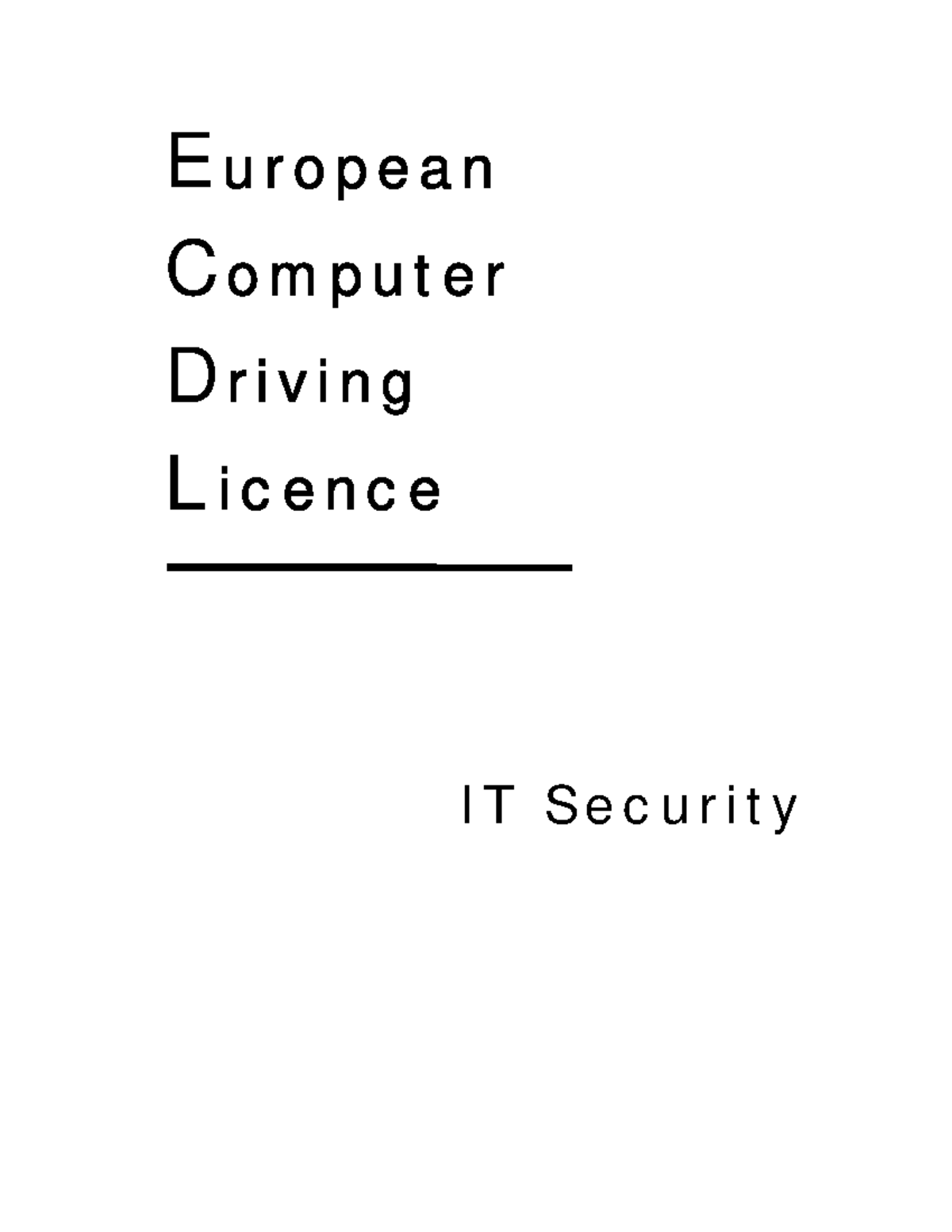 It-security - Notes on internet technologies - European Computer ...