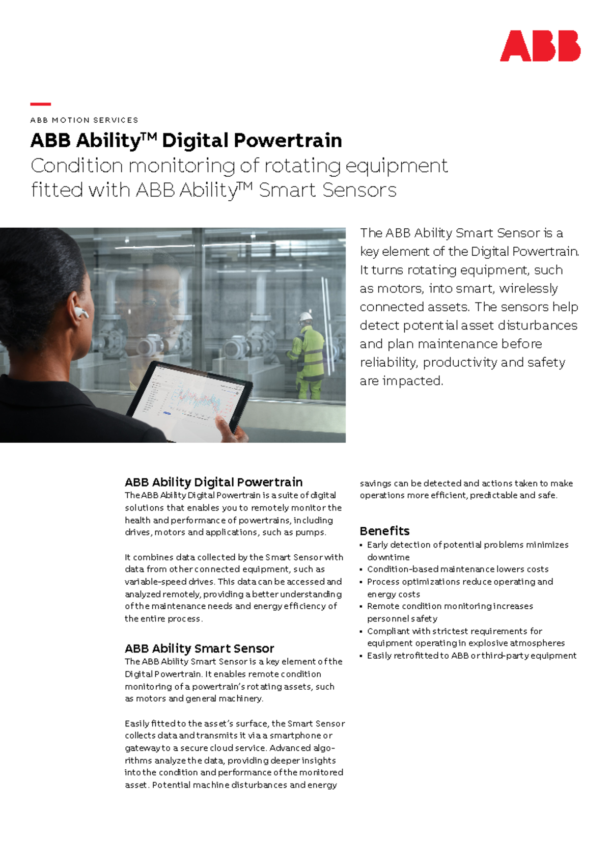 Sensor inteligente - — A B B M OT I O N S E R V I C E S ABB Ability TM ...