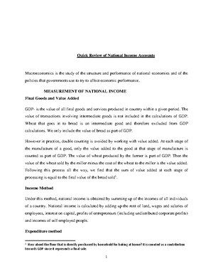 Worksheet national income - LEARNING OUTCOMES DETERMINATION OF NATIONAL ...