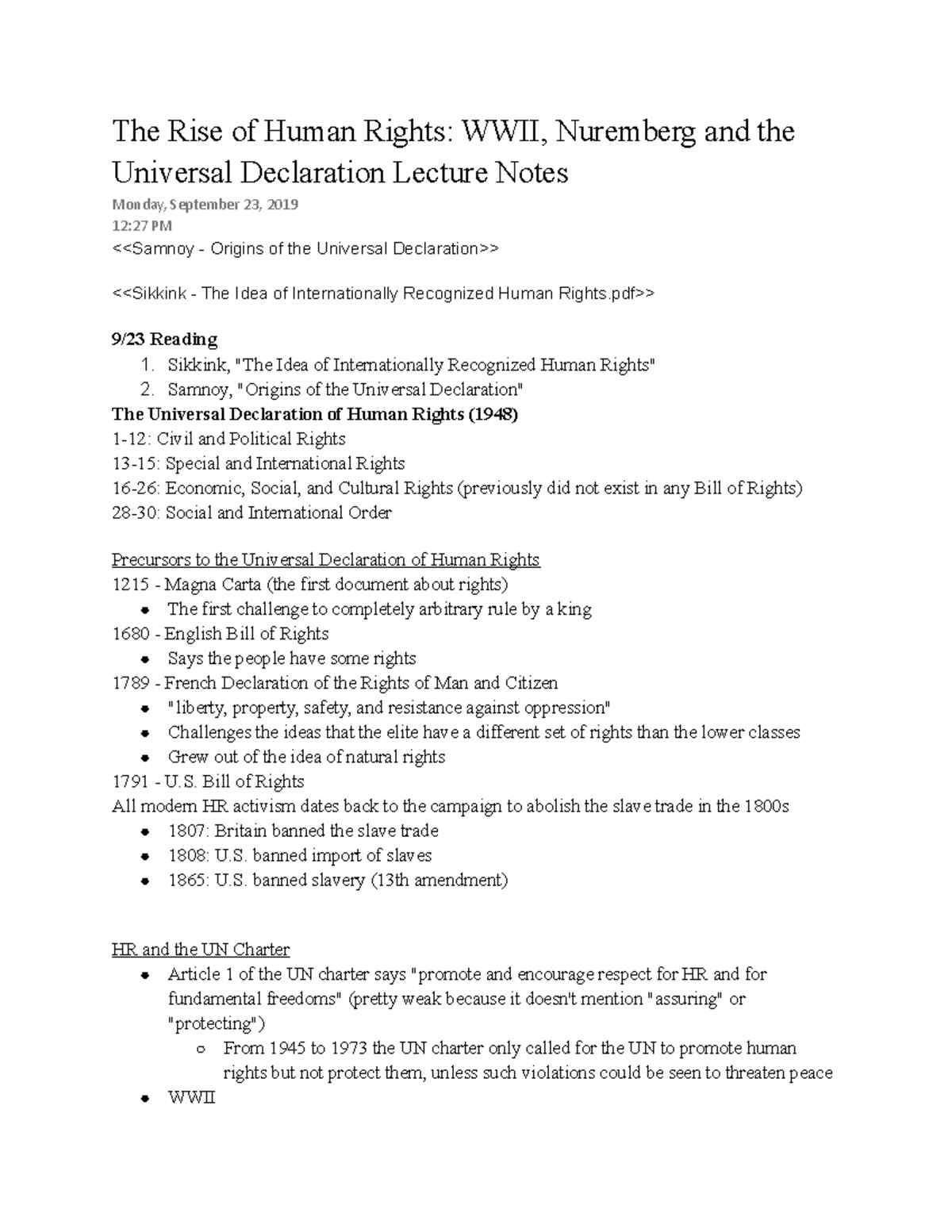 The Rise of Human Rights: WWII, Nuremberg and the Universal Declaration ...